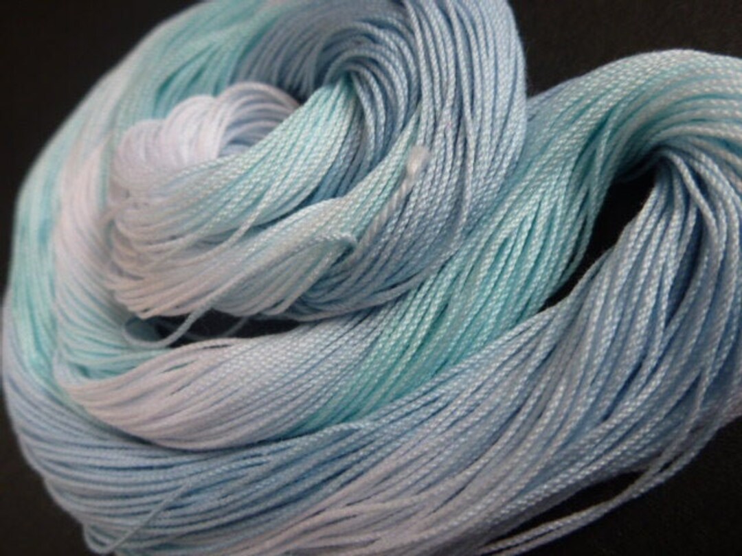 Snowflake Color artic Alenaleadesign Hand Dyed Cotton Thread, Icy Blue ...