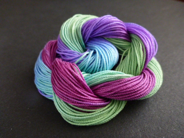 Winter Rainbow Cotton Yarn Thread for Tatted Lace Sizes 10 to - Etsy ...