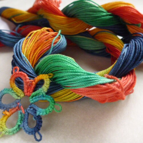 Winter Rainbow Cotton Yarn Thread for Tatted Lace Sizes 10 to - Etsy ...