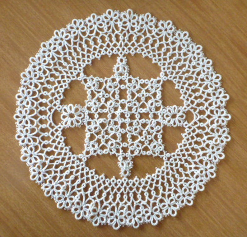 Tatting pattern Tatted doily visual e-patternlace pattern | Etsy