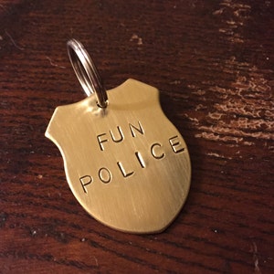 Fun Police Badge Dog Tag - Cat Tag - Keychain - Cute, Funny, Unique ...
