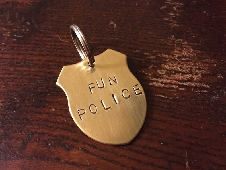 Fun Police Badge Dog Tag Cat Tag Keychain Cute Funny | Etsy