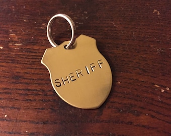 Fun Police Badge Dog Tag Cat Tag Keychain Cute Funny | Etsy