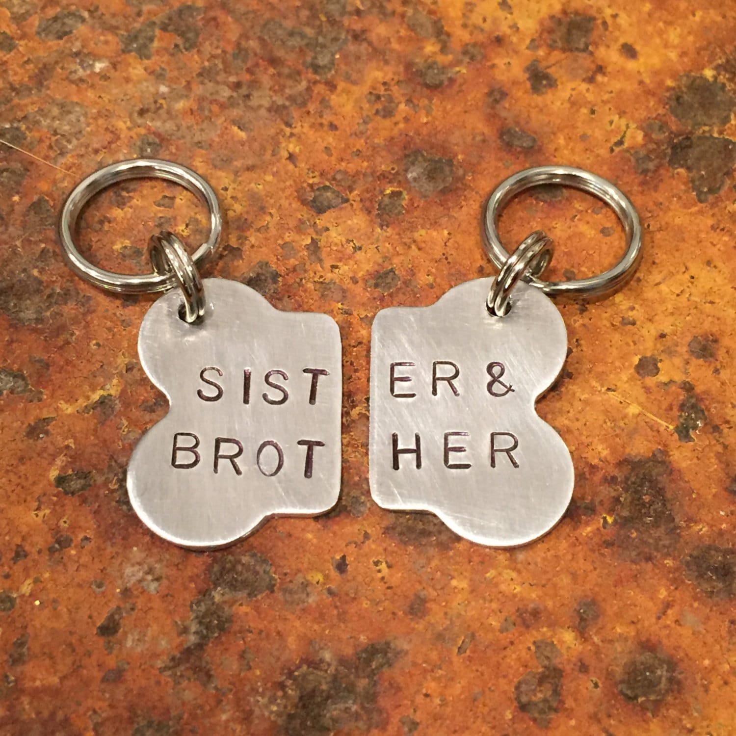Sister and Brother bone dog tags ORIGINAL unique | Etsy