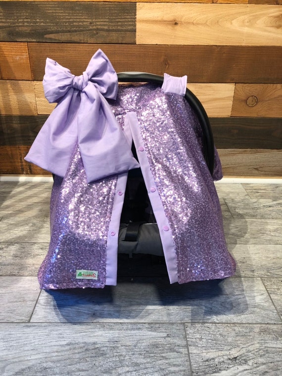 Lavender Sequin Canopy/sequin Car Seat Canopy/car Seat - Etsy