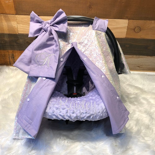 Sequin Car Seat Canopy/car Seat Cover/iridescent Sequin and - Etsy