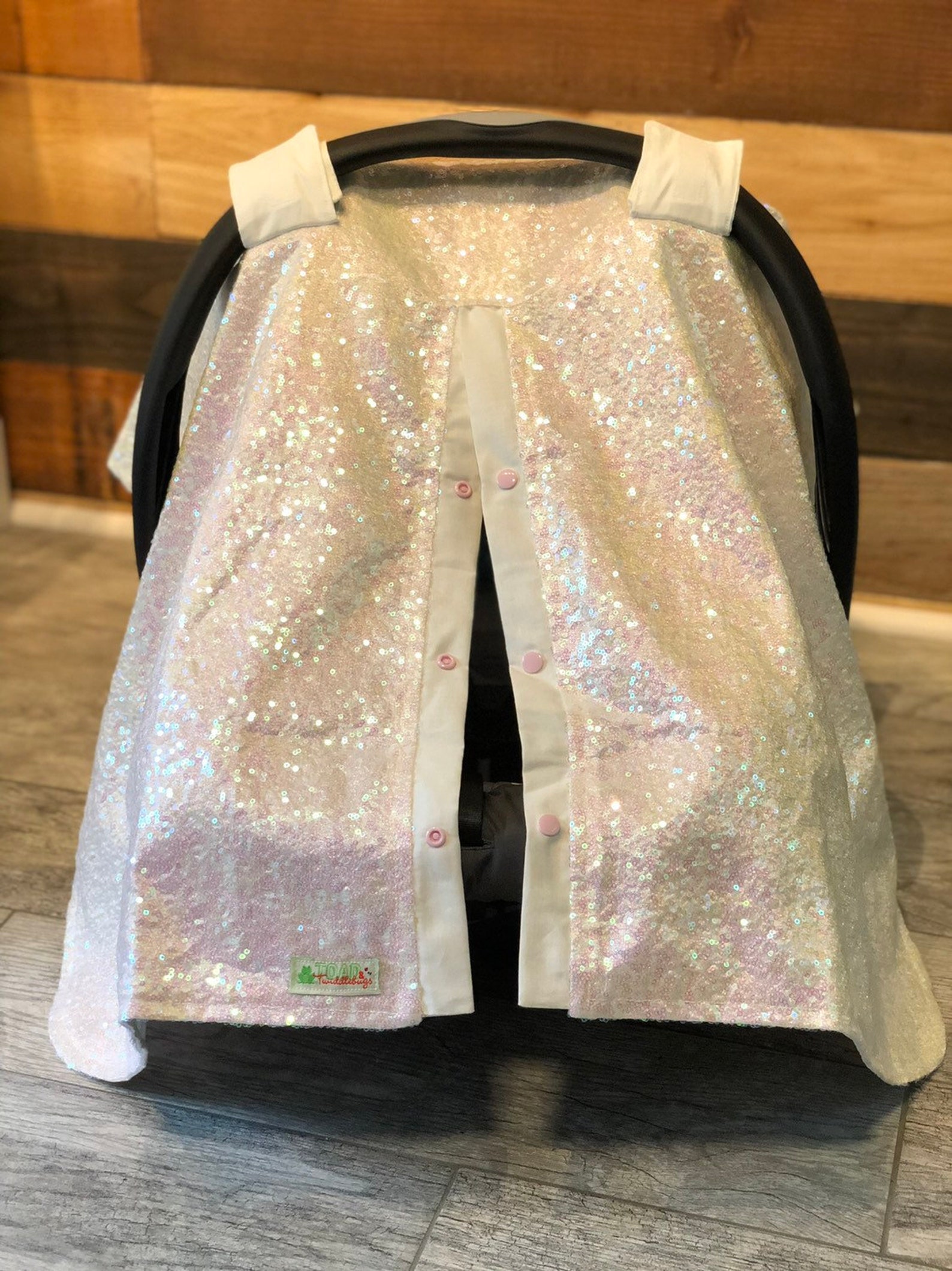 Sequin Car Seat Canopy/car Seat Cover/iridescent Sequin and | Etsy