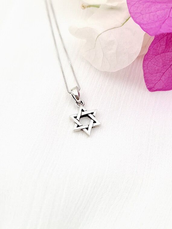 Star of David Necklace 925 Sterling Silver David Star - Etsy