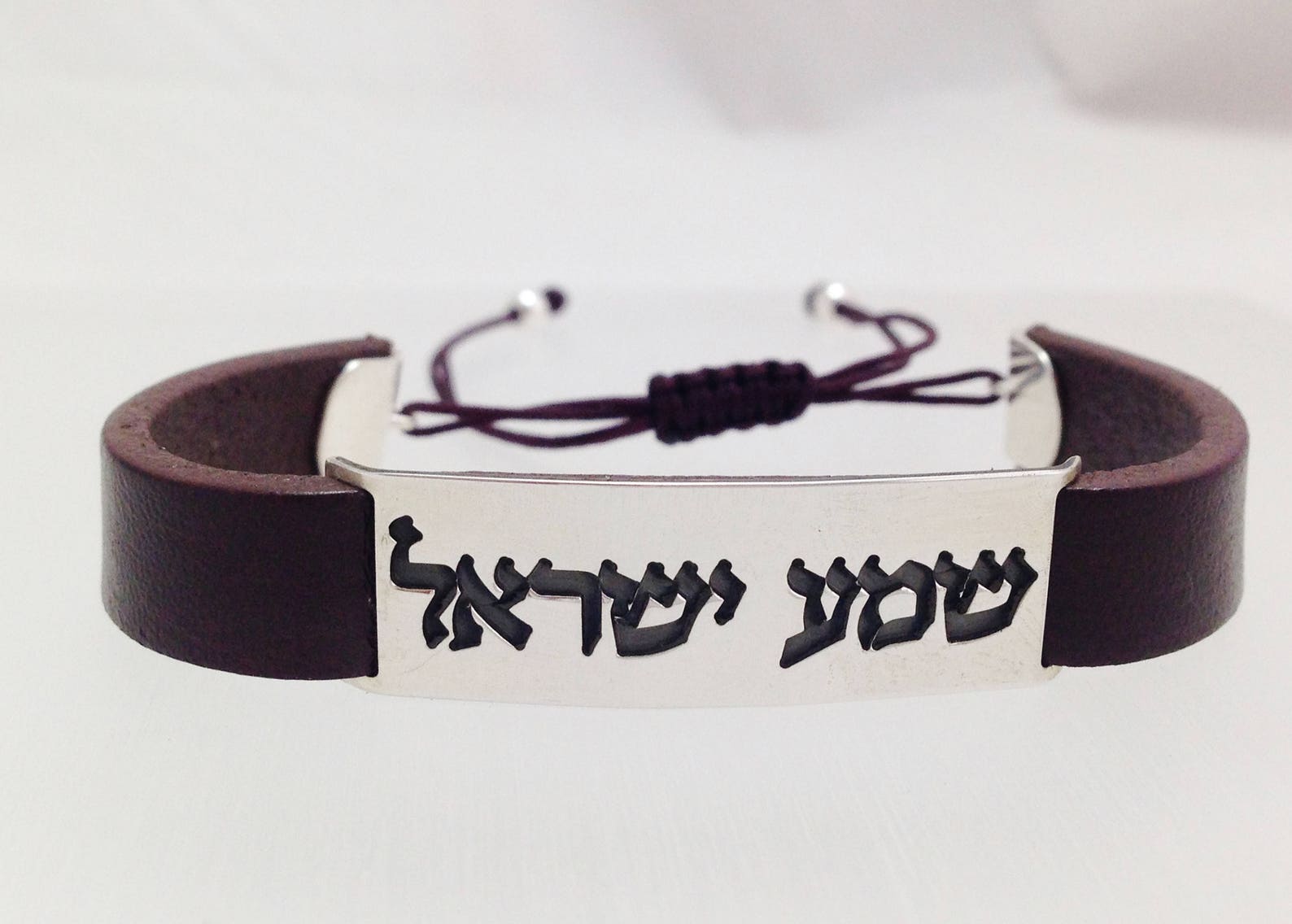 Shema Armband Shema Israel Lederen Verstelbare Armband - Etsy België