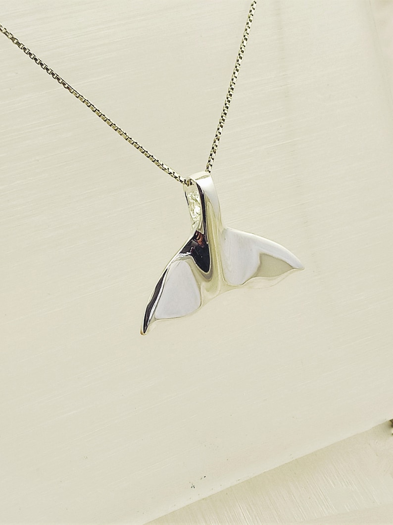 Whale Tale Pendant Necklace 925 Sterling Silver Ocean Jewelry Charms - Etsy