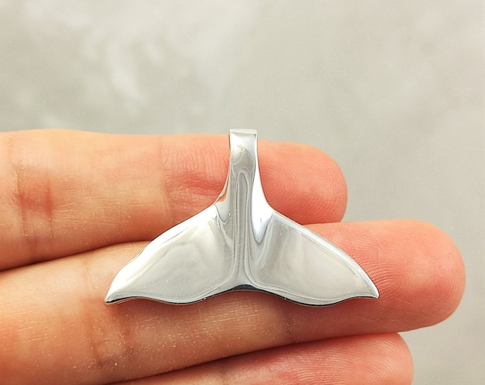 Whale Tale Pendant Necklace 925 Sterling Silver Ocean Jewelry Charms - Etsy