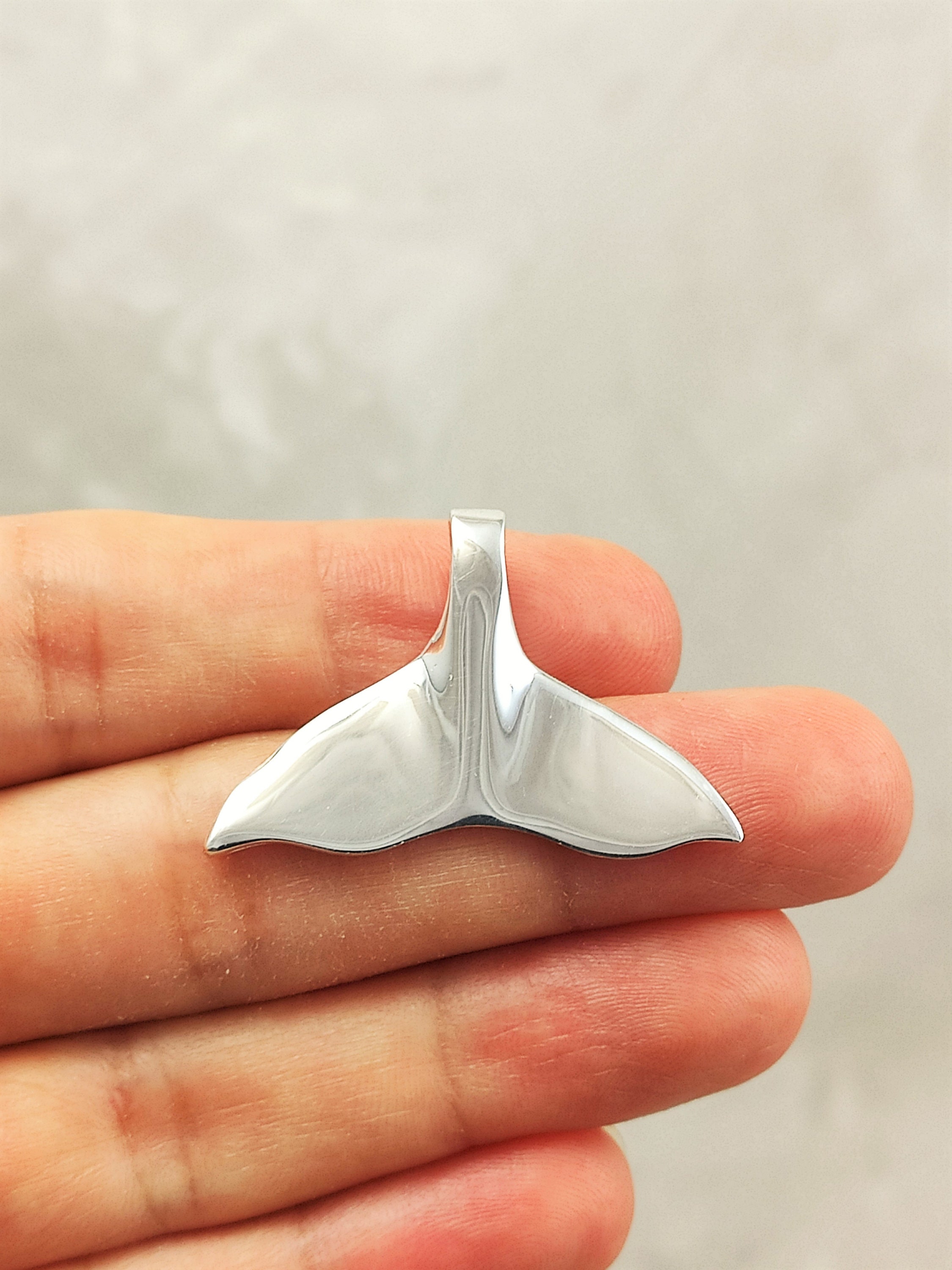 Whale Tale Pendant Necklace 925 Sterling Silver Ocean Jewelry Charms - Etsy