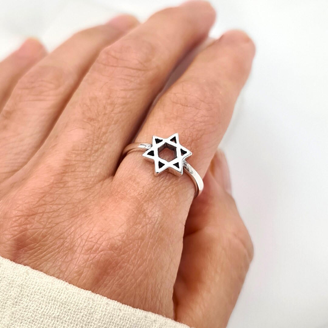 Star of David Ring, 925 Sterling Silver David Star Ring, Women ...