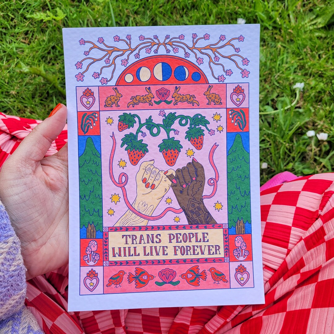 Trans People Will Live Forever A5 Art Print - Etsy