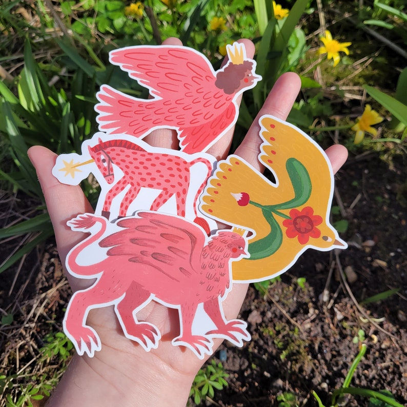 Mythical Creature Sticker Pack - Etsy