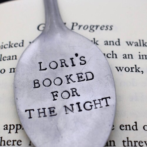 One More Chapter hand Stamped Upcycled Spoon Bookmark - Etsy