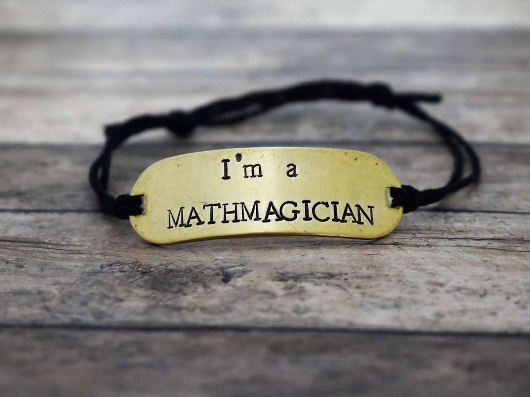 Math Themed Bracelet-hand Stamped Bracelet-teacher Gift-math Teacher ...