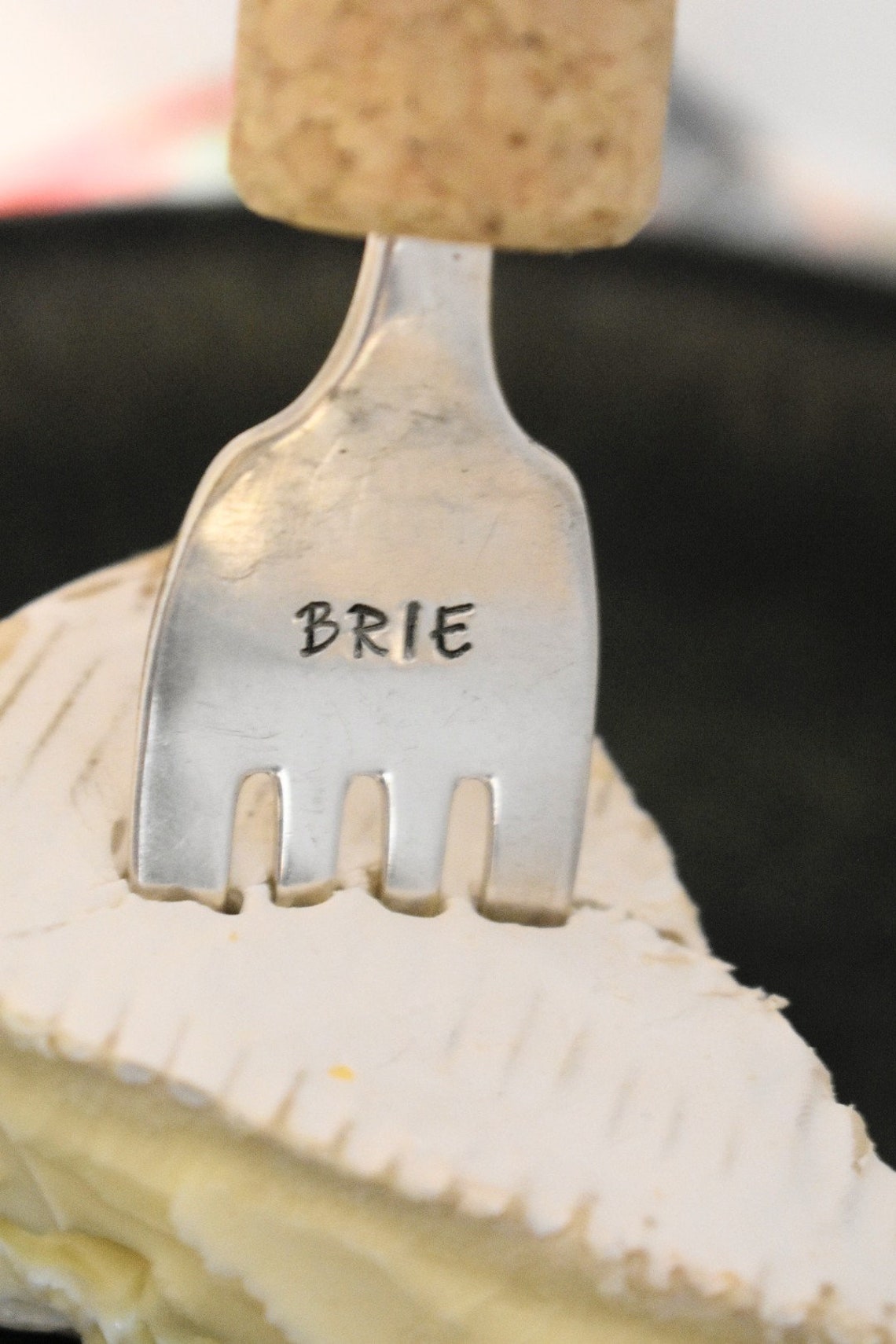 Hand Stamped Cheese Markers Silver Plated Fork Cheese - Etsy