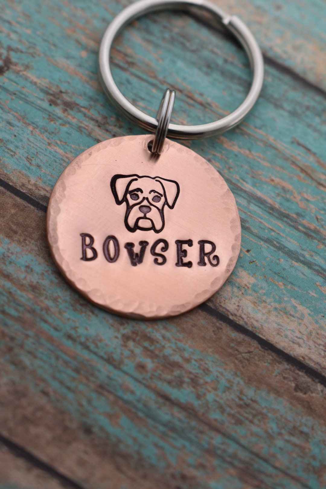 Personalized Dog Tag - Hand Stamped - Boxer Dog Tag - Boxer Name Tag ...