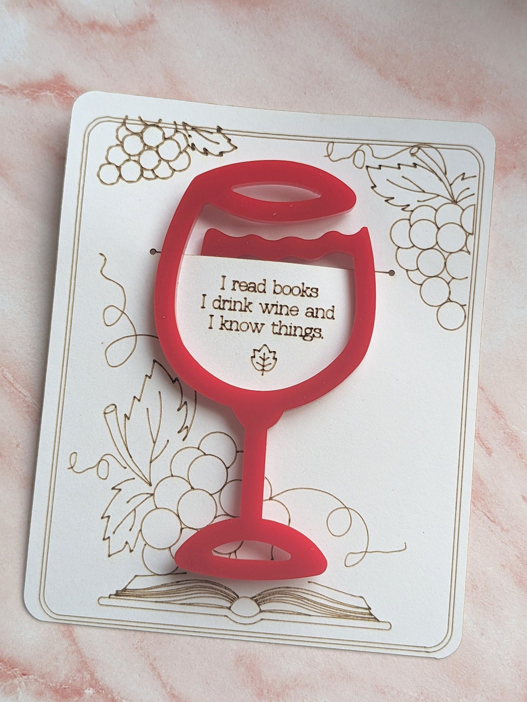 Wine Glass Shaped Bookmark - Wine Club Gift - Wine Lover Gift - Acrylic ...