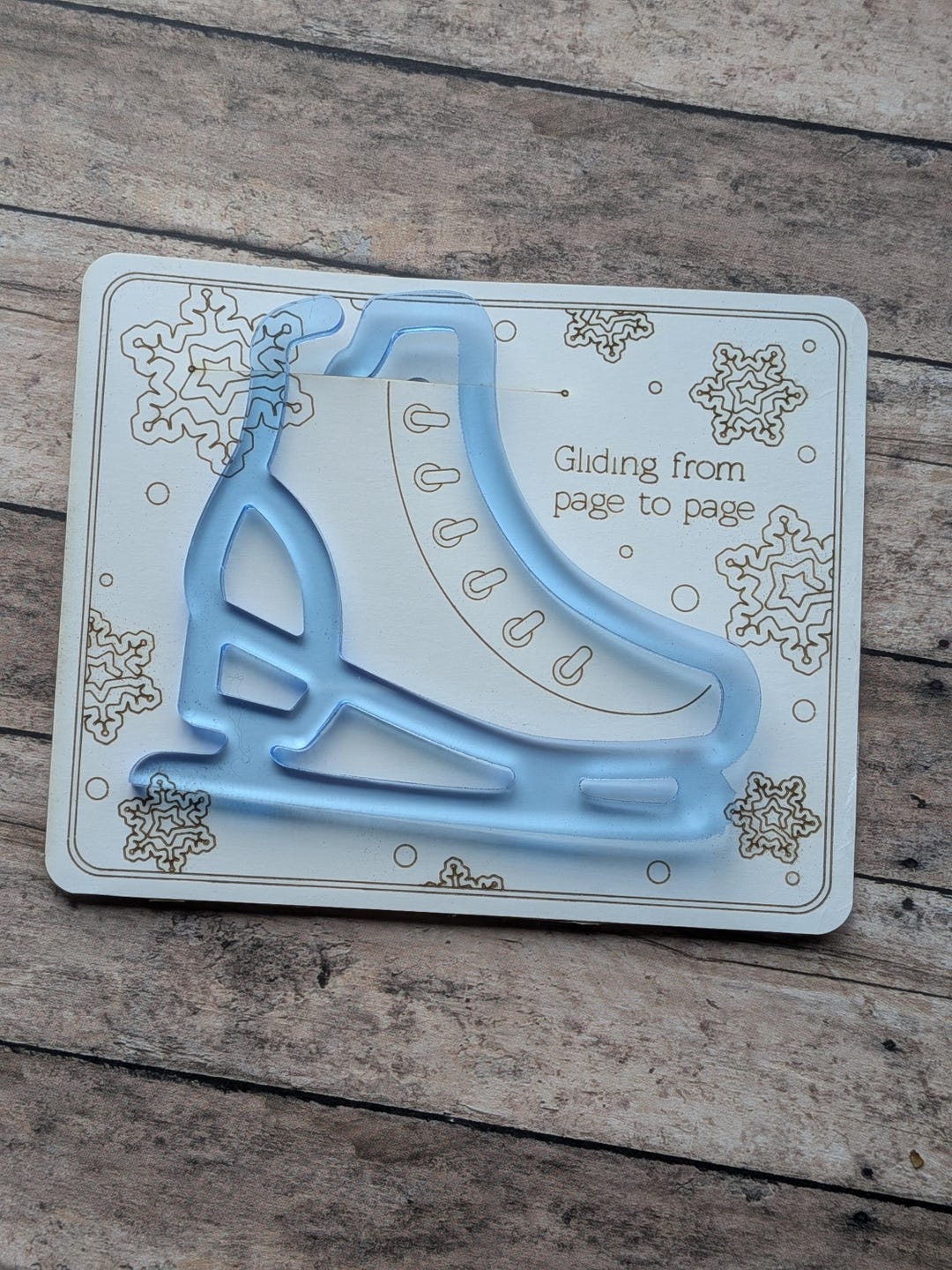 Ice Skate Shaped Bookmark-ice Skate Bookmark-ice Skating Gift-ice ...