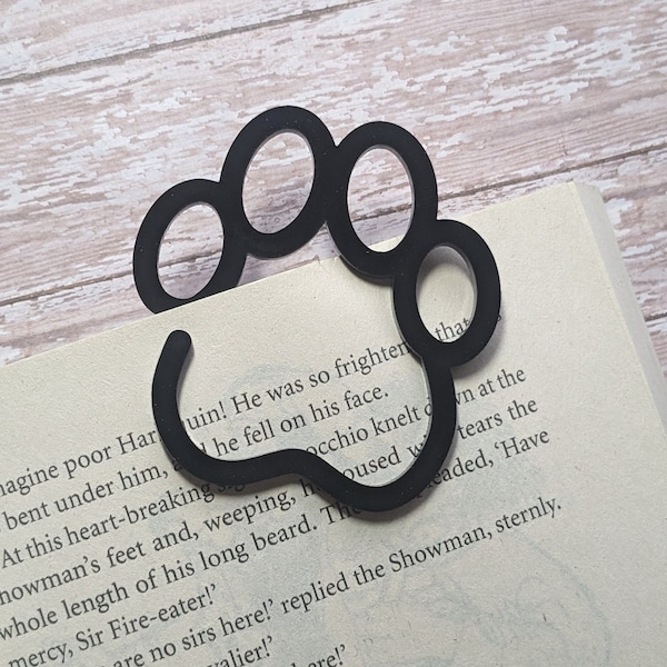 Paw Print Bookmark - Etsy