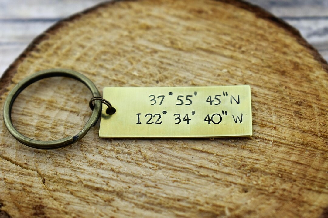 Custom Coordinates Keychain *latitude and Longitude Keychain* *custom ...