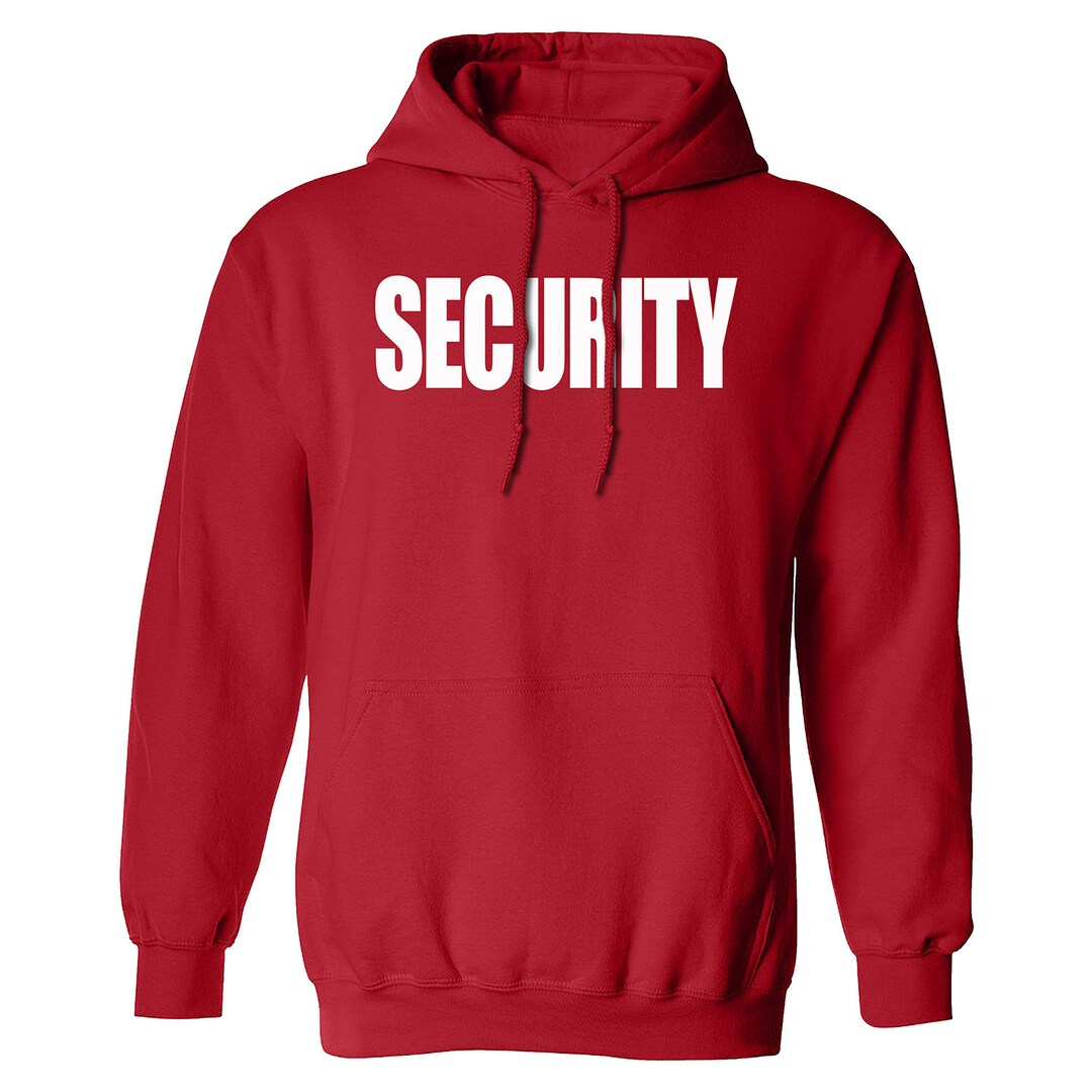 Security Hoodie / Small to 5XL / Red Pullover Sweatshirt / - Etsy