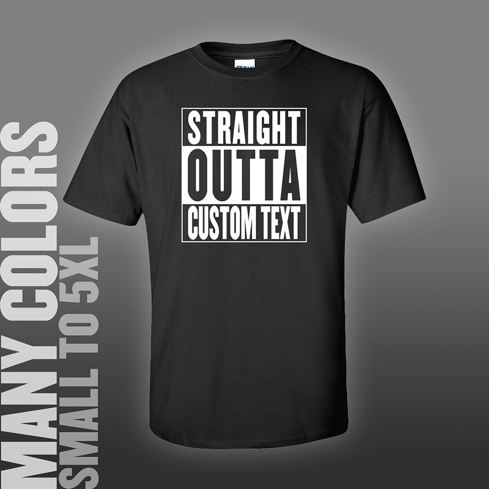Custom Straight Outta T-shirt / Small to 5XL / Customize / - Etsy