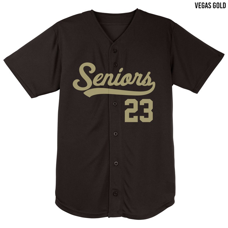 Seniors Baseball Jersey / Black Full Button Jerseys / Class of - Etsy