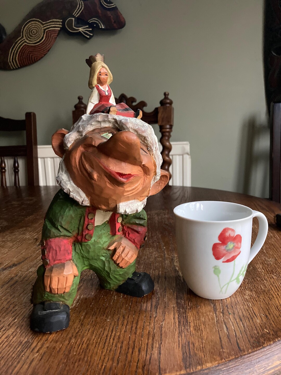 HENNING Troll Princess Norwegian Norway Hand Carved Wooden - Etsy