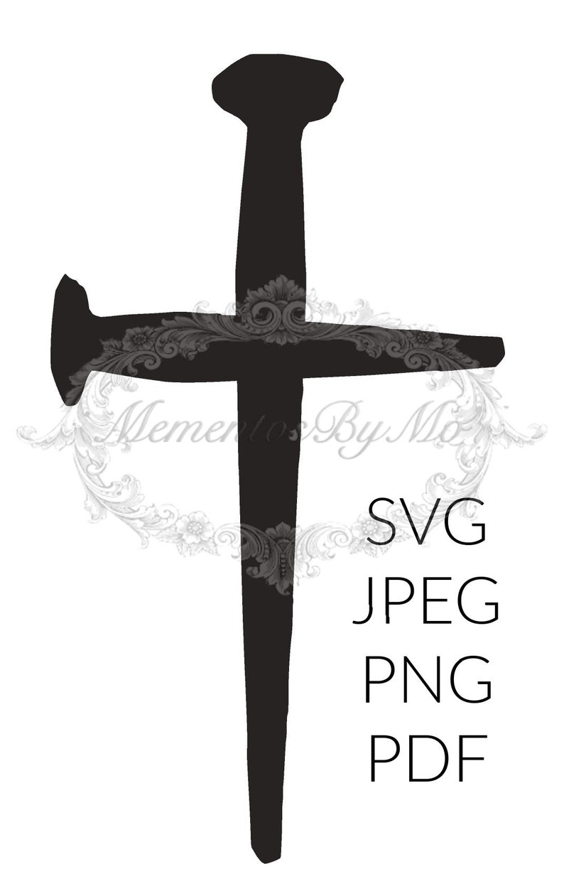 Vintage Nail Cross Svg Instant Download Cross PNG - Etsy