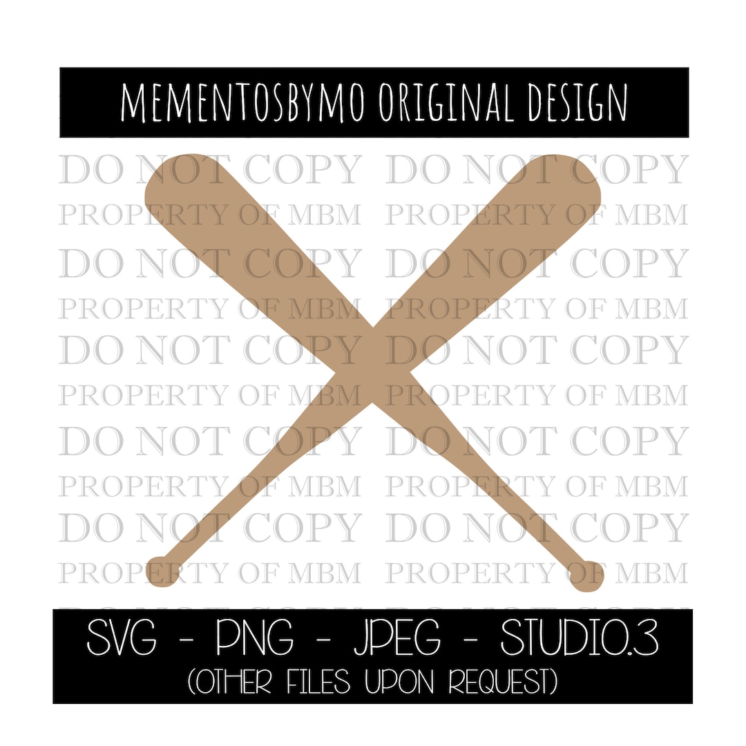 Crossed Baseball Bats Svg, Baseball Bat Cut File, Baseball Bat Png ...