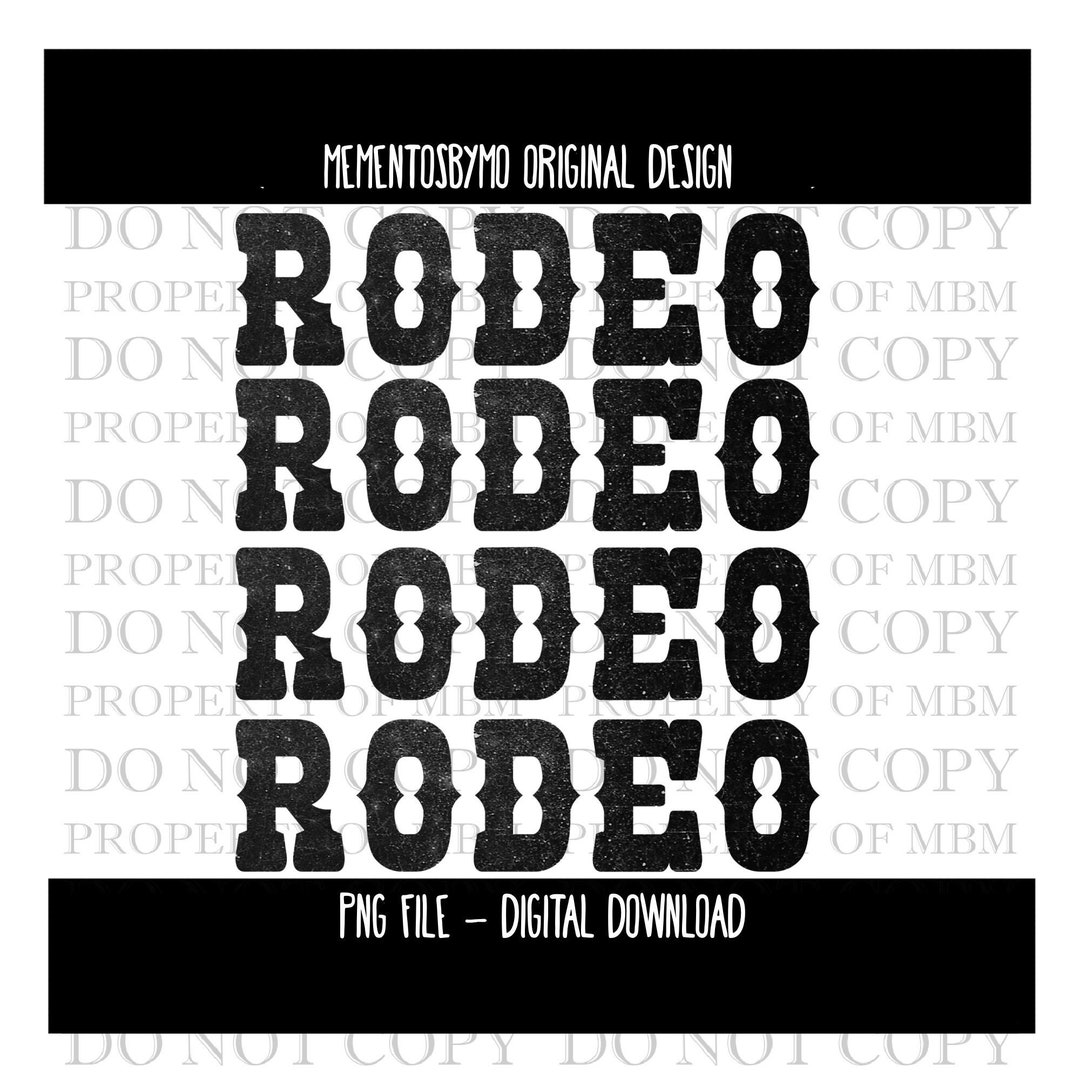 Rodeo, Scratched Lettering, Houston Rodeo PNG, Heifer, FFA, Rodeo ...