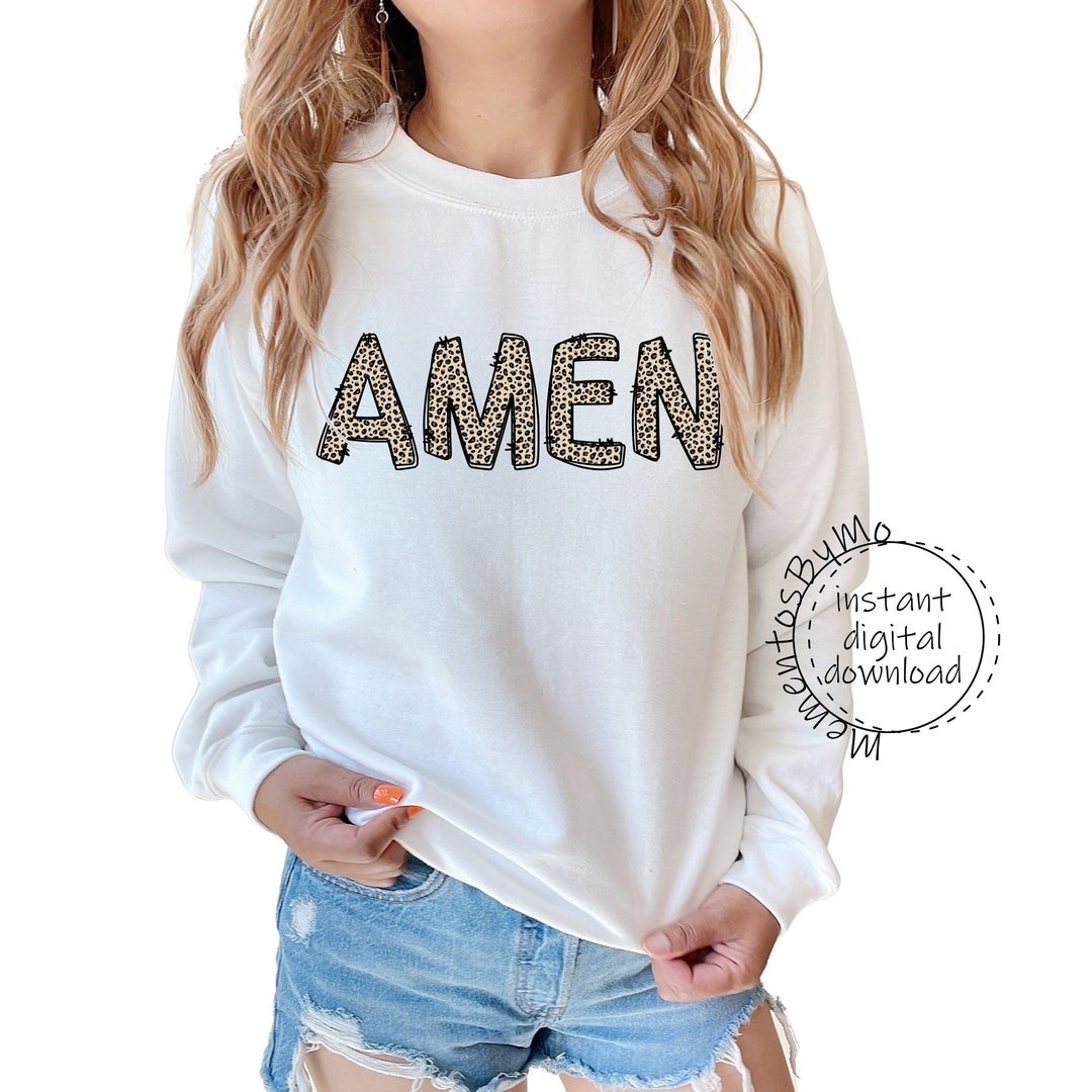 Amen Svg, Amen PNG, Leopard Print, Dtf, Sublimation PNG, Easter Png ...