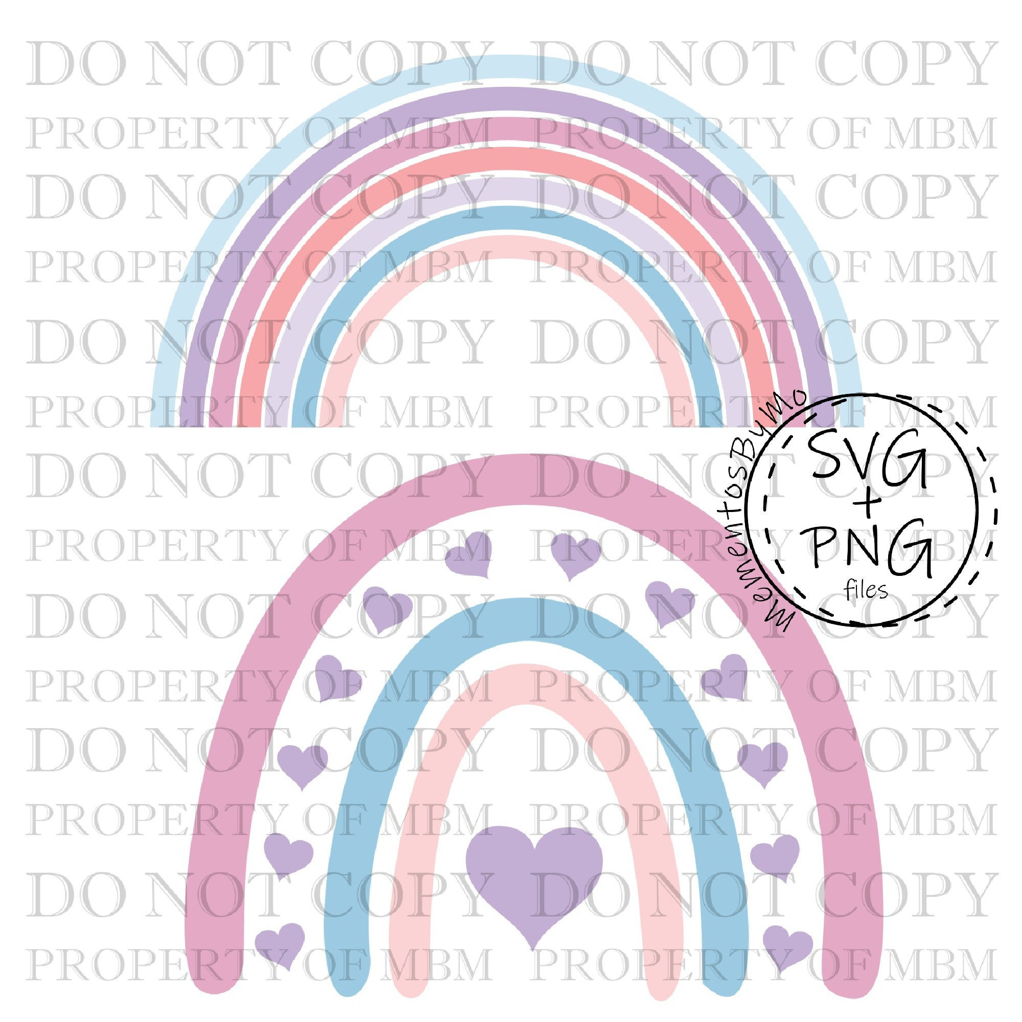 Pastel Pink Rainbow SVG SET Rainbow Clipart Svg Png - Etsy