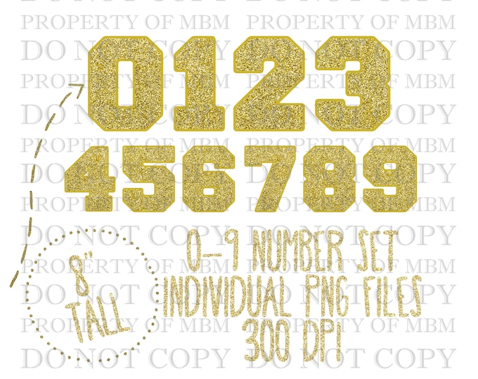 Gold Glitter Numbers Clipart 26 PNG Files DIGITAL DOWNLOAD , Gold ...