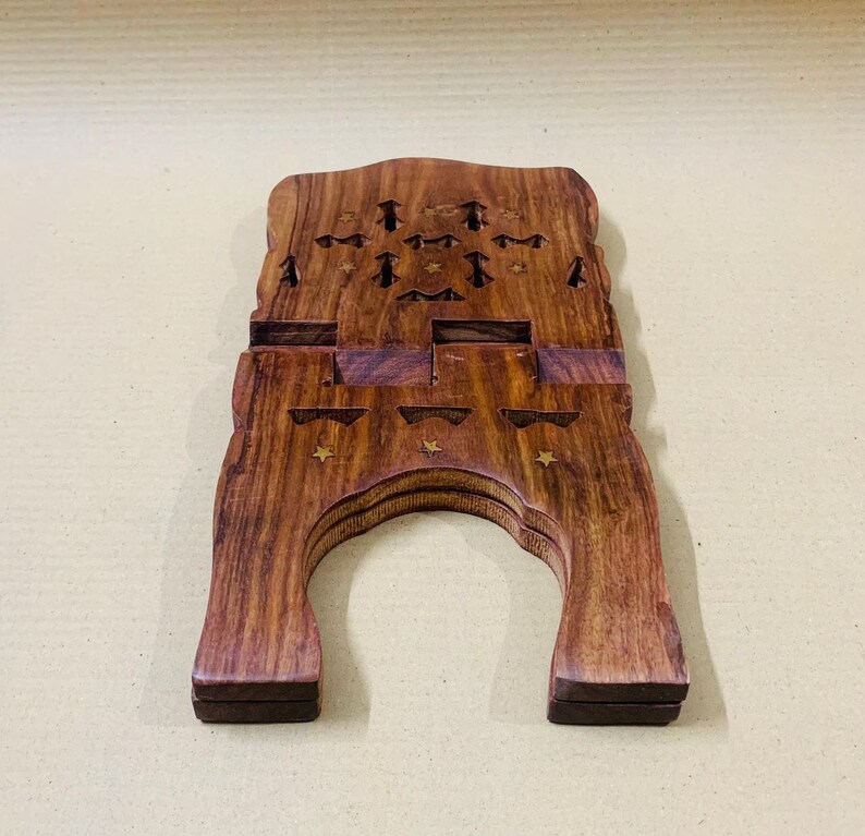 Wooden Rehal Tawla - Holy Book Stand for Geeta/bible- Handcrafted ...