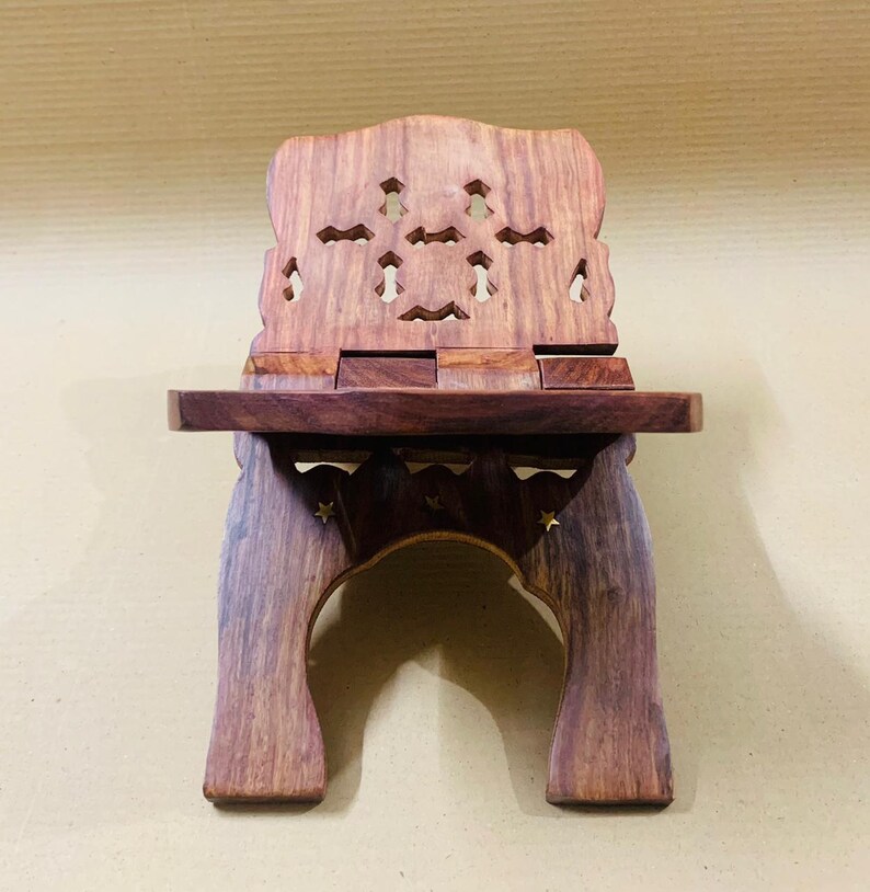 Wooden Rehal Tawla - Holy Book Stand for Geeta/bible- Handcrafted ...