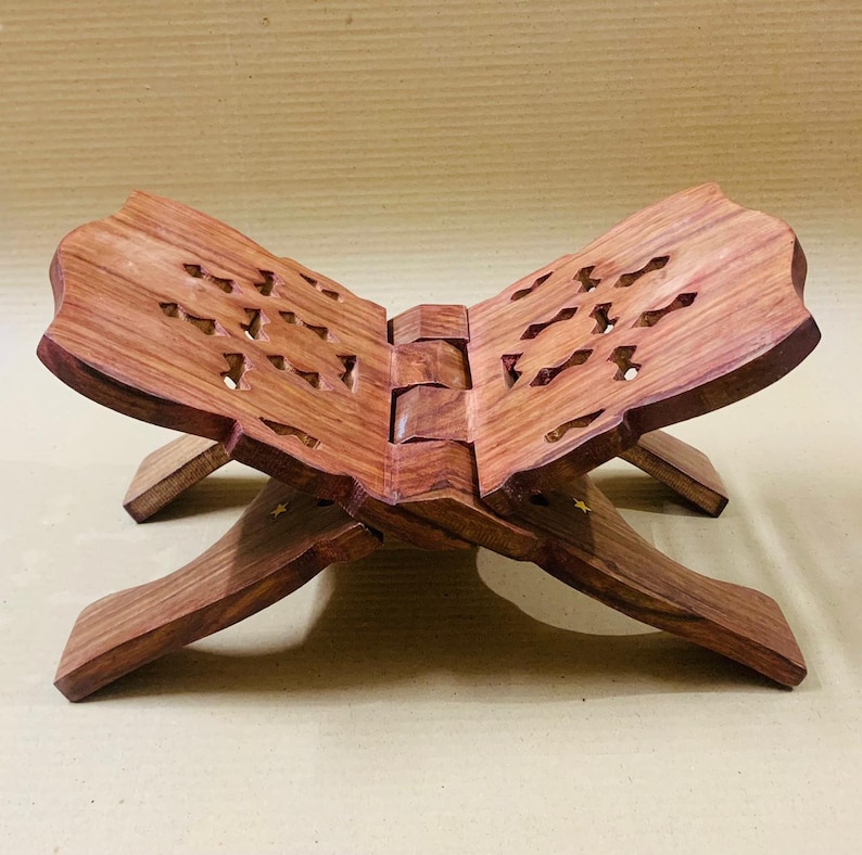 Wooden Rehal Tawla - Holy Book Stand for Geeta/bible- Handcrafted ...