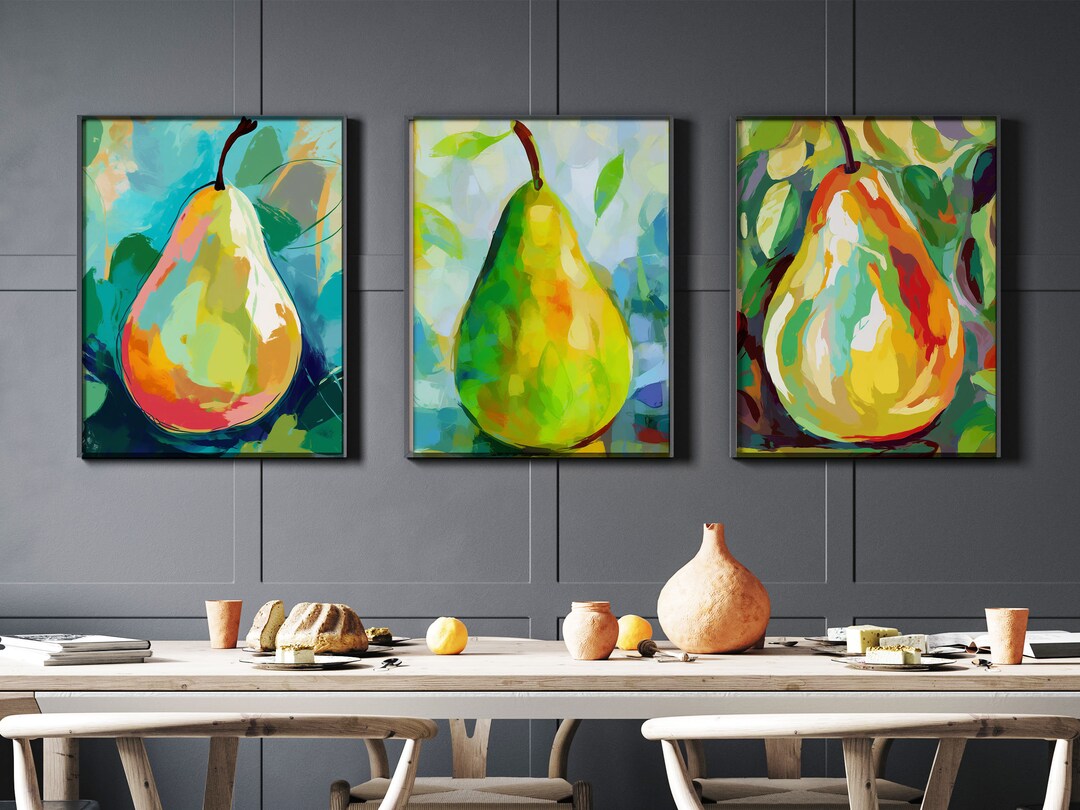 Pear Pictures Trio, Matisse Artwork Fruits Print, Poster Pears Art ...