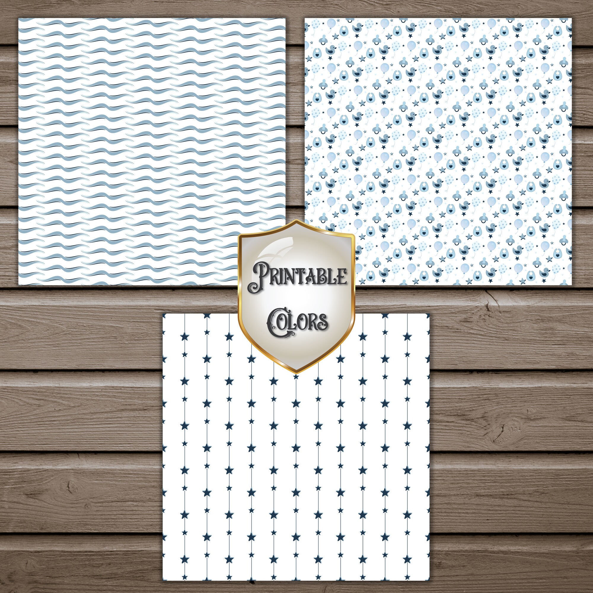 Light Blue Paper Baby Boy, Seamless Digital Background for Scrapbooking ...
