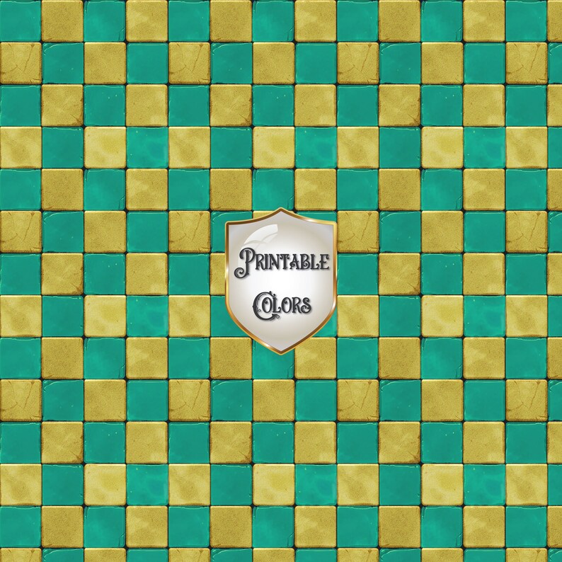 Seamless Mint Green & Gold Digital Paper, Printable Backgrounds for ...