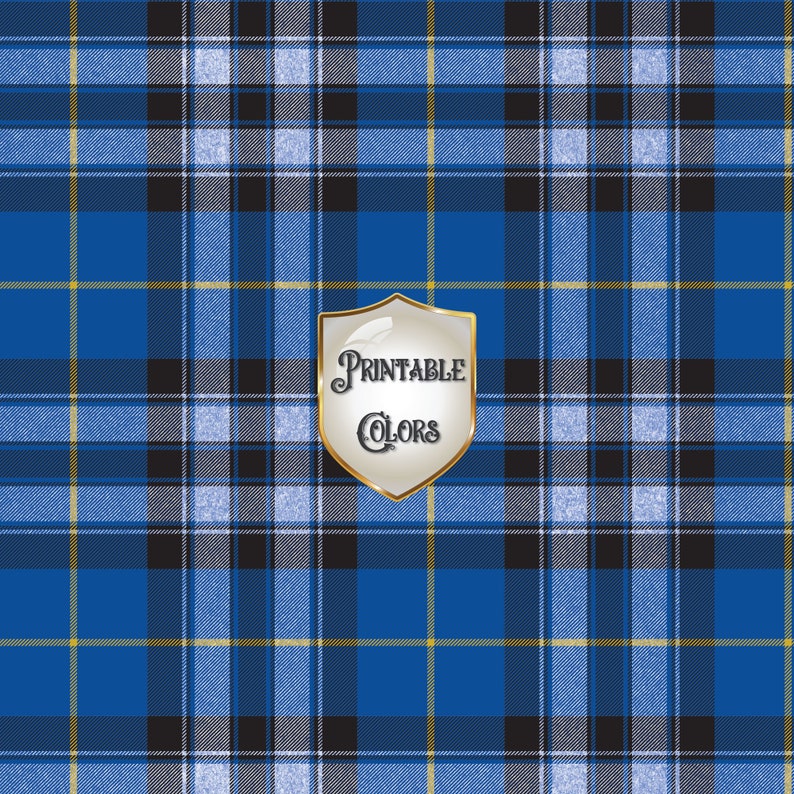 Seamless Blue Winter Tartan Digital Paper for Scrapbooking and ...