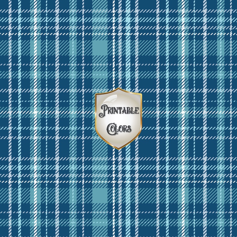 Seamless Blue Winter Tartan Digital Paper for Scrapbooking and ...