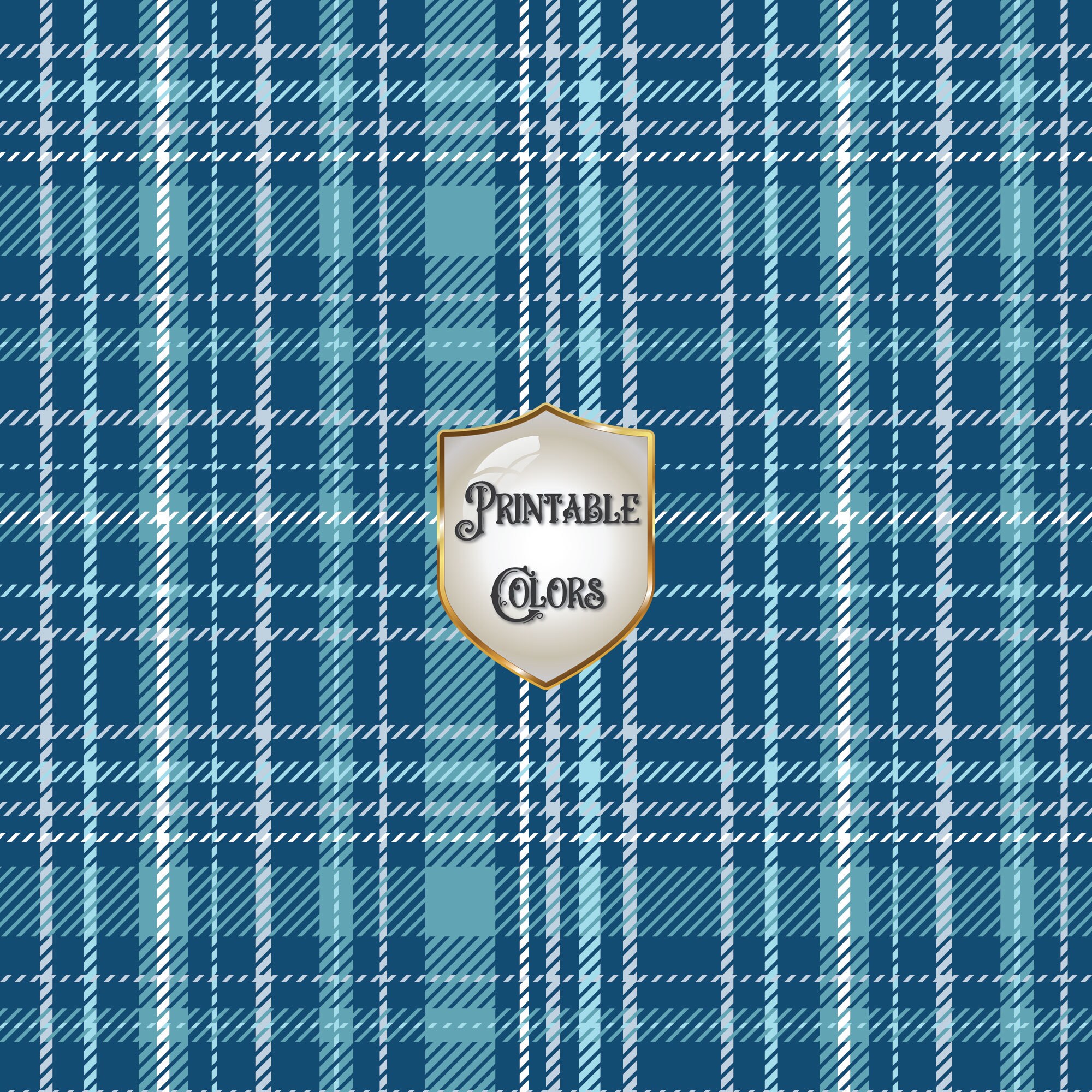 Seamless Blue Winter Tartan Digital Paper for Scrapbooking and ...