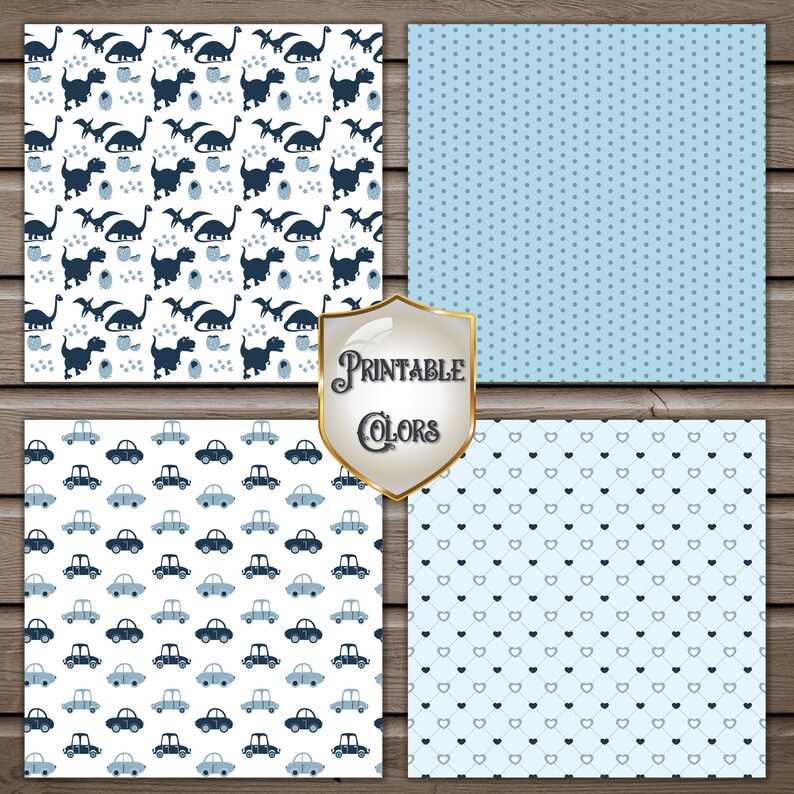 Light Blue Paper Baby Boy, Seamless Digital Background for Scrapbooking ...