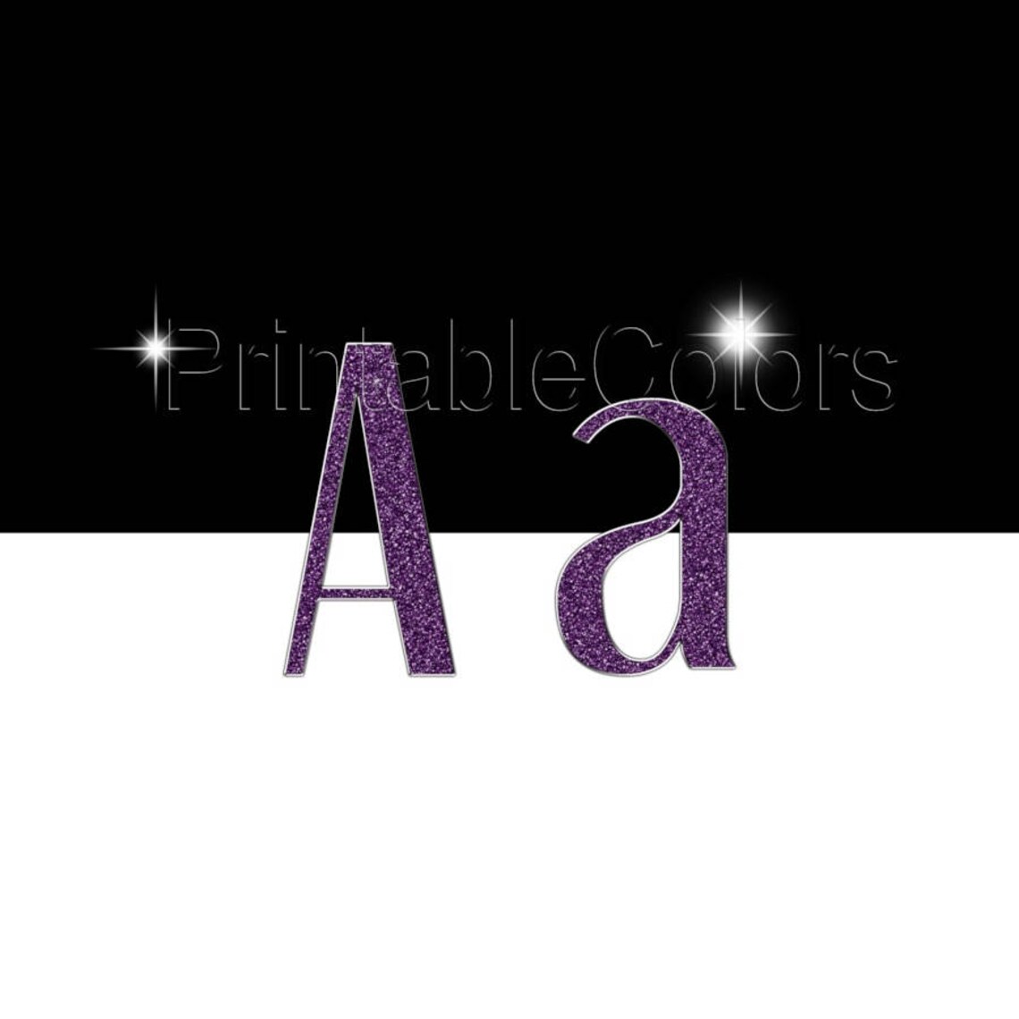 Purple Glitter Alphabet, Digital Download, Halloween Alphabet, Clip Art ...