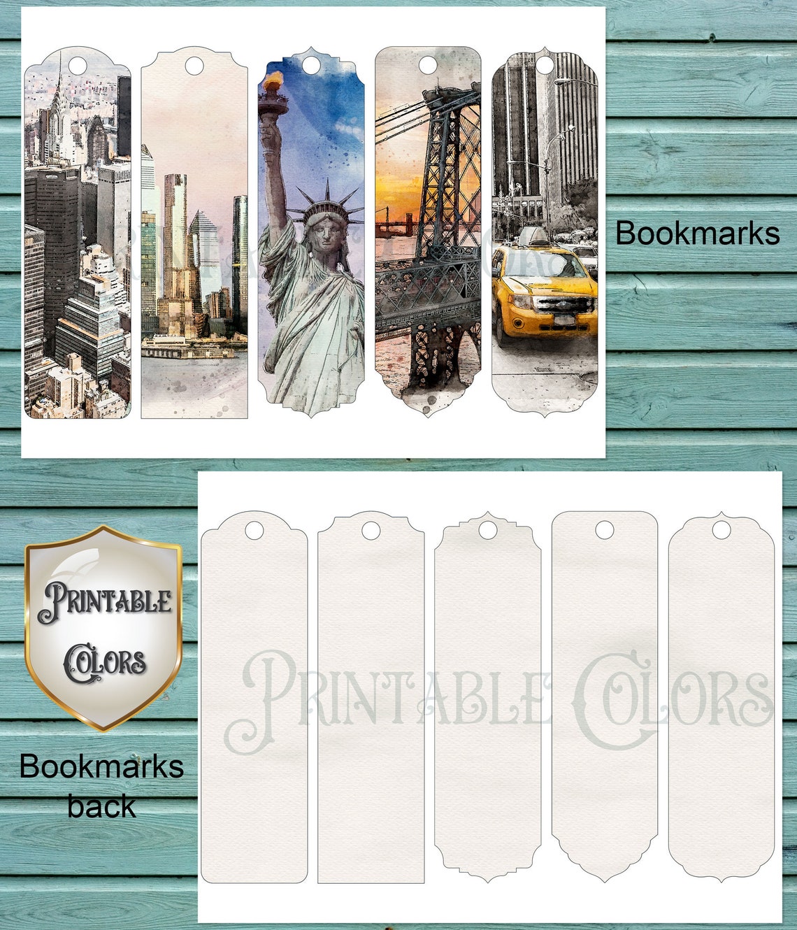 Watercolor New York Journal Ephemera - Digital Download - NYC Ephemera ...