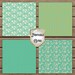 Seamless Mint Green & Gold Digital Paper, Printable Backgrounds for ...